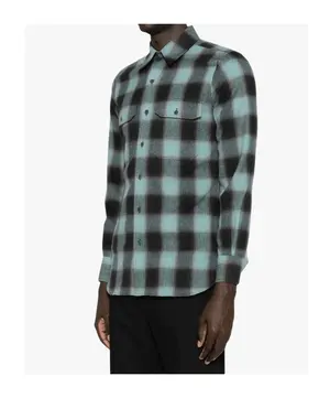 TOM FORD Plaid Long Sleeve Shirt