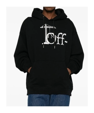 Off-White Drawstring Hooded Sweatshirt