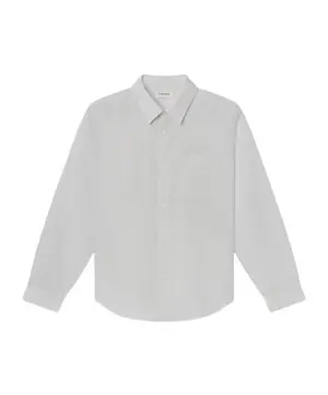 FRAME Striped Long-sleeve Shirt - White