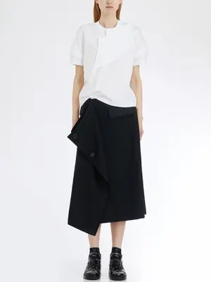 Comme Des Garçons Button Midi Skirt