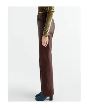 LEMAIRE Straight Pants In Glossy Leather