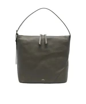 A.p.c. Vera Grained Leather Shoulder Bag - Grey