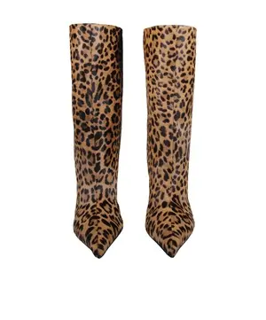 Amina Muaddi Pointed Kitten Heel Ankle Boots