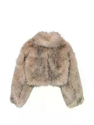 ROTATE BY BIRGER CHRISTENSEN Faux-fur Cropped Jacket