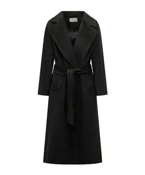 Max Mara Wkdtempera Belted Coat - Black