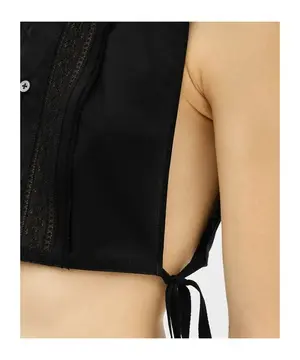 ANN DEMEULEMEESTER Lace-detail Sleeveless Top