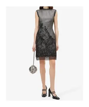 Alexander McQueen Floral Lace Shift Dress