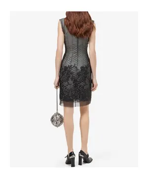 Alexander McQueen Floral Lace Shift Dress