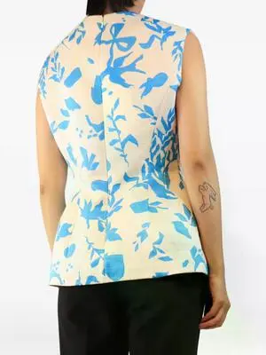 EMILIA WICKSTEAD Floral-print Zip-up Top