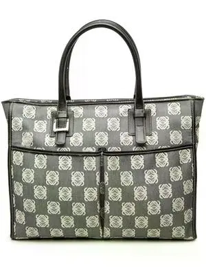 Loewe 2004 Anagram Canvas Tote Bag - Grey