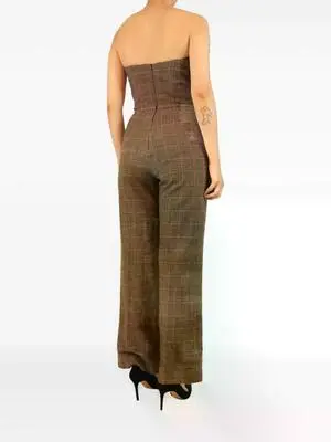 Ralph Lauren Strapless Houndstooth Jumpsuit