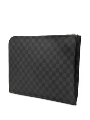 LOUIS VUITTON 2012 Damier Graphite Poche Documents Portfolio Clutch Bag