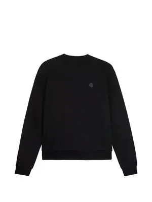 FLANEUR Blossom Logo-embroidered Crew-neck Sweatshirt - Black