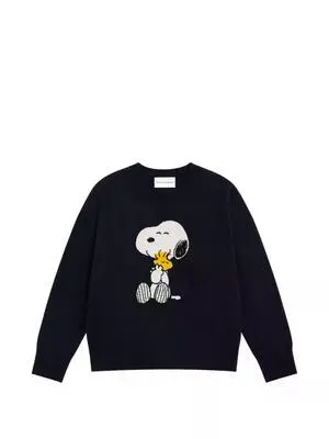 Chinti & Parker Snoopy Woodstock Intarsia-knit Sweater - Blue