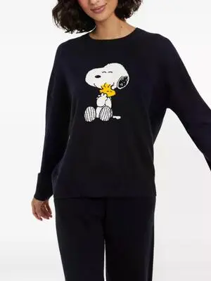 Chinti & Parker Snoopy Woodstock Intarsia-knit Sweater