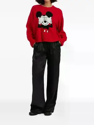 Chinti & Parker Mickey Mouse Intarsia-knit Sweater