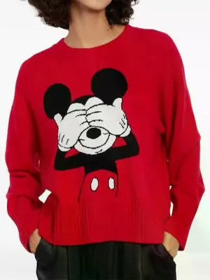 Chinti & Parker Mickey Mouse Intarsia-knit Sweater
