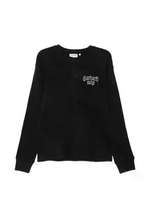 Carhartt Work In Progress Logo-embroidered Waffle-knit T-shirt - Black