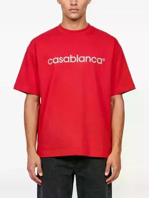Casablanca Reflective Logo-patch T-shirt