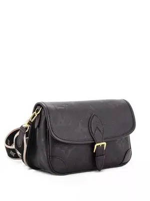 LOUIS VUITTON Diane Nm Handbag Monogram Empreinte Giant Shoulder Bag - Black