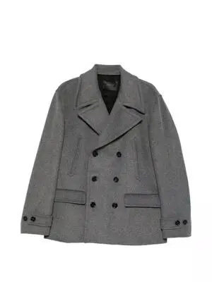 DONDUP Double-breasted Pea Jacket - Grey