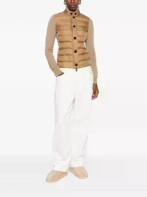 Moncler Quilted-panel High-neck Jacket