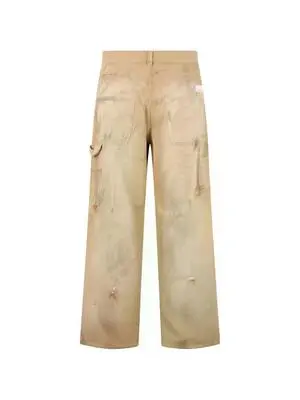 NINE:INTHE:MORNING Distressed-panelled Cargo Pants - Neutrals