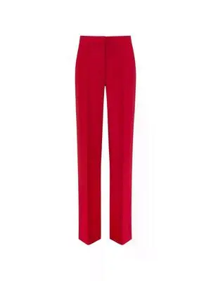 Elisabetta Franchi Lightweight Crêpe Fabric Trousers - Red