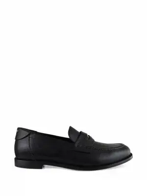 Balmain Logo-plaque Leather Loafers