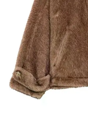 SWORD 6644 Button-up Faux-fur Jacket