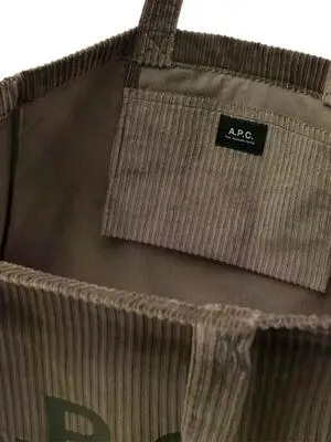 A.p.c. Corduroy Logo-print Tote Bag