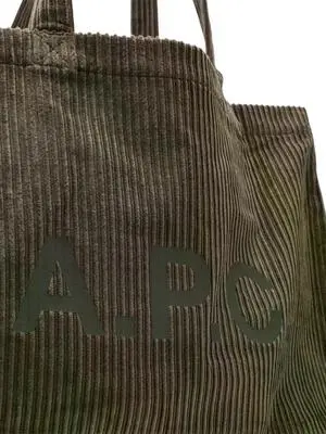 A.p.c. Corduroy Logo-print Tote Bag