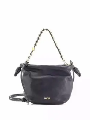 Loewe Flamenco Knot Chain Purse Bag Leather Mini Bucket Bag