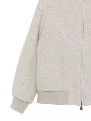 Colombo Herringbone-pattern Hooded Jacket