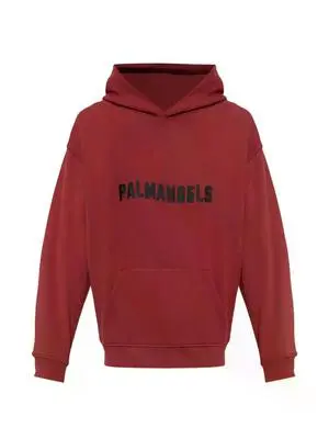 Palm Angels Logo-print Cotton Hoodie - Red