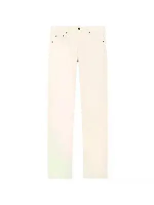 Emporio Armani Five-pocket Cotton Denim Jeans With A Zip And Leather Patch