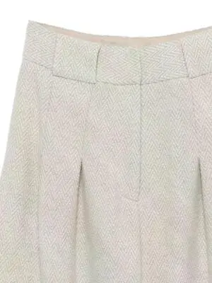 Colombo Herringbone Pleated Trousers