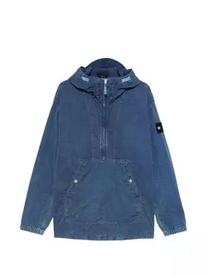 Stone Island Logo-patch Hooded Jacket - Blue