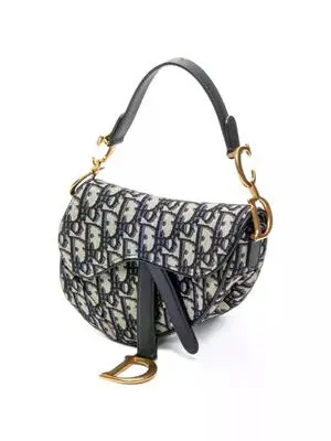 Dior Mini Saddle Logo-patterned Shoulder Bag