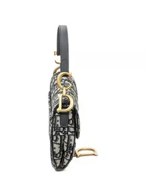 Dior Mini Saddle Logo-patterned Shoulder Bag