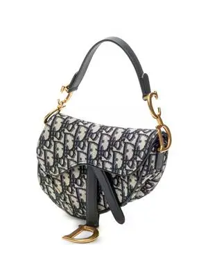 Dior Mini Saddle Logo-patterned Shoulder Bag