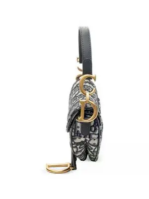 Dior Mini Saddle Logo-patterned Shoulder Bag