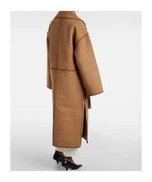 TOTEME Embroidered Wool Blend Scarf Coat