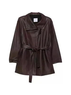 CASSELL Belted Leather Jacket