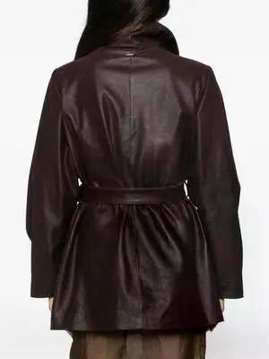 CASSELL Belted Leather Jacket
