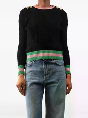 Gucci Cable-knit Button-detail Sweater