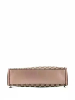 Gucci Emily Chain Flap Gg Canvas And Leather Large Shoulder Bag