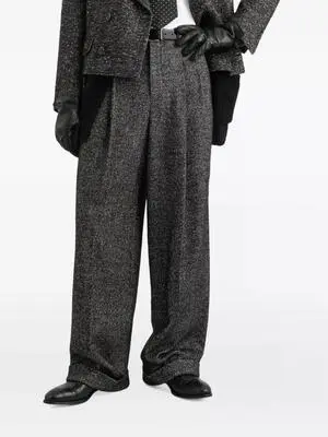 Dolce & Gabbana Textured Wool-blend Trousers