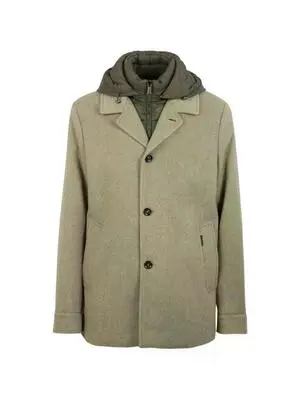 MOORER Barolo Hooded Coat - Neutrals