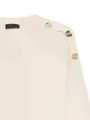 Liu Jo Button-detail Shoulder-slit Sweater